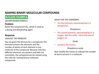 Naming molecules for grade 9 students studyguie | PPTX