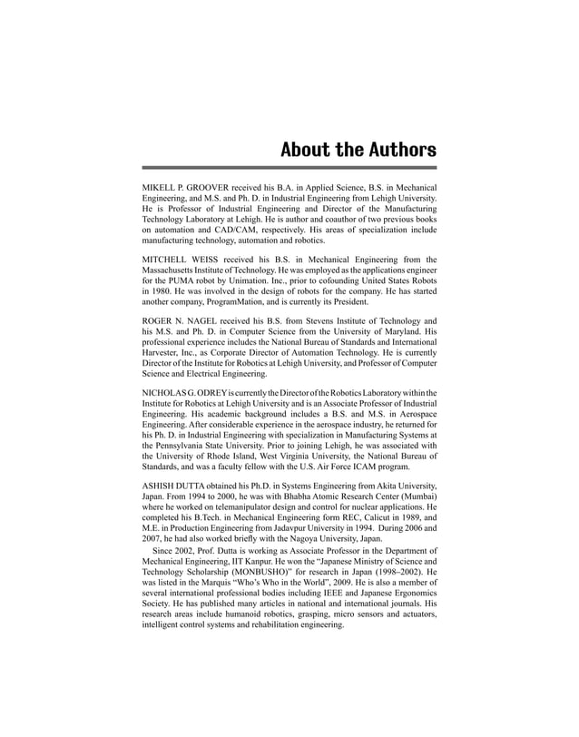 R1 robotics book groover pdf book pr.pdf | Robotics | Technology & Computing