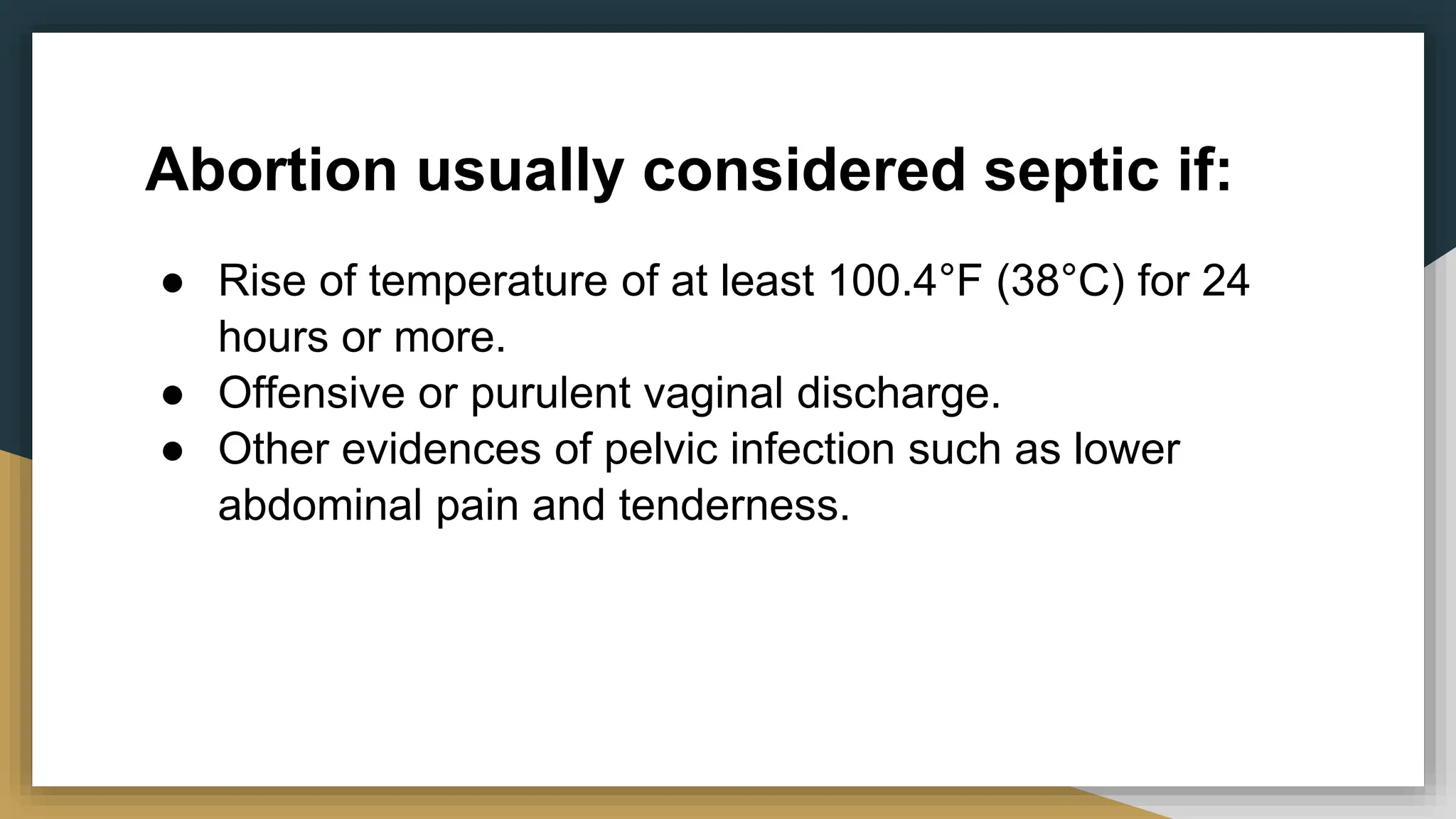 Septic abortion | PPTX