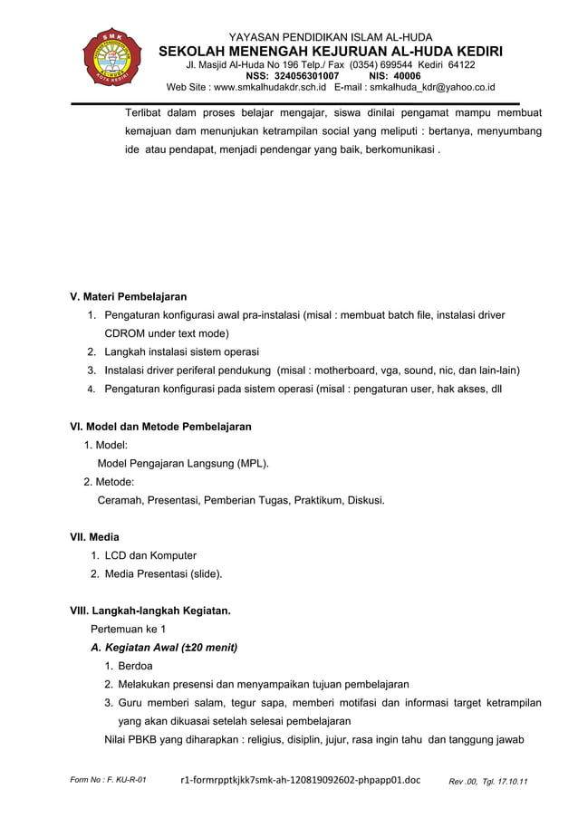 R1.form rpp tkj_kk_7_smk-ah | PDF