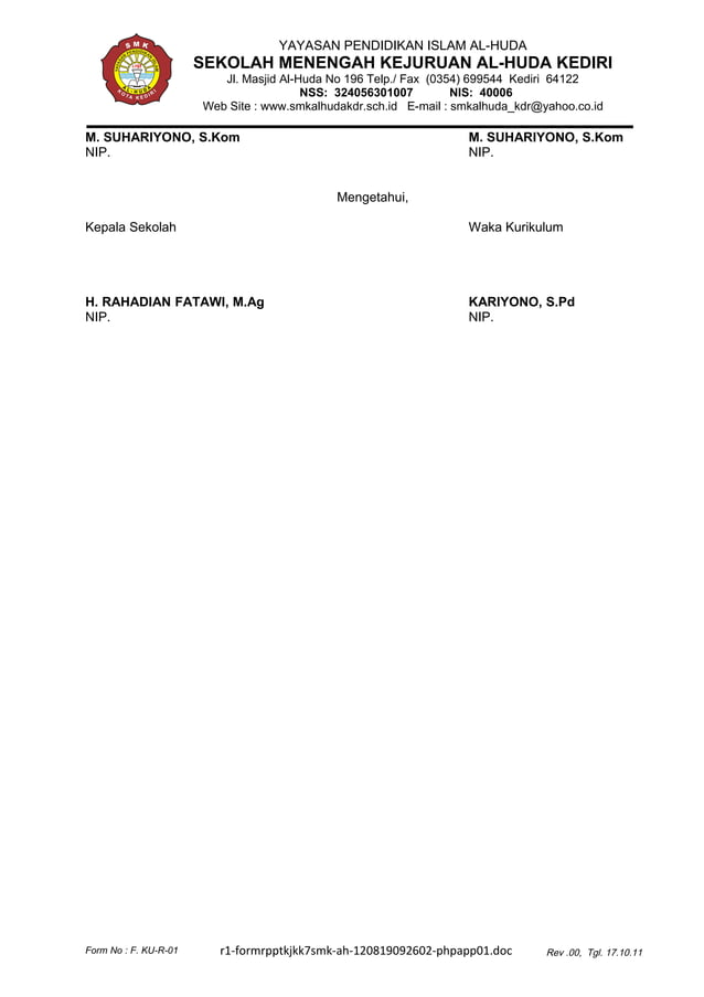 R1.form rpp tkj_kk_7_smk-ah | PDF