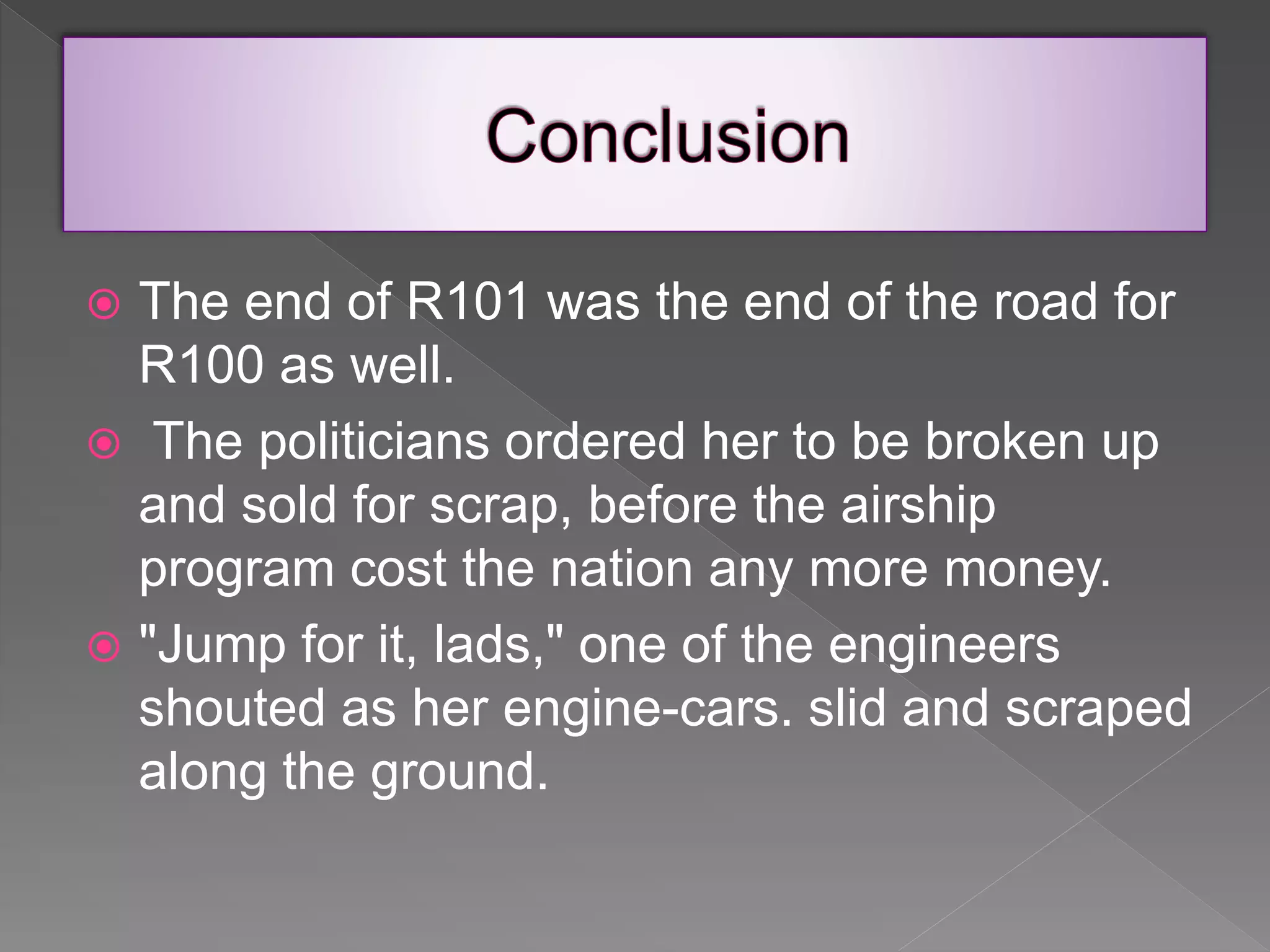 R101 airship disaster | PPTX