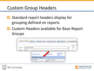 R10 - Advanced Reporting: Report Setup and Summary Reports (MCU) | PPT