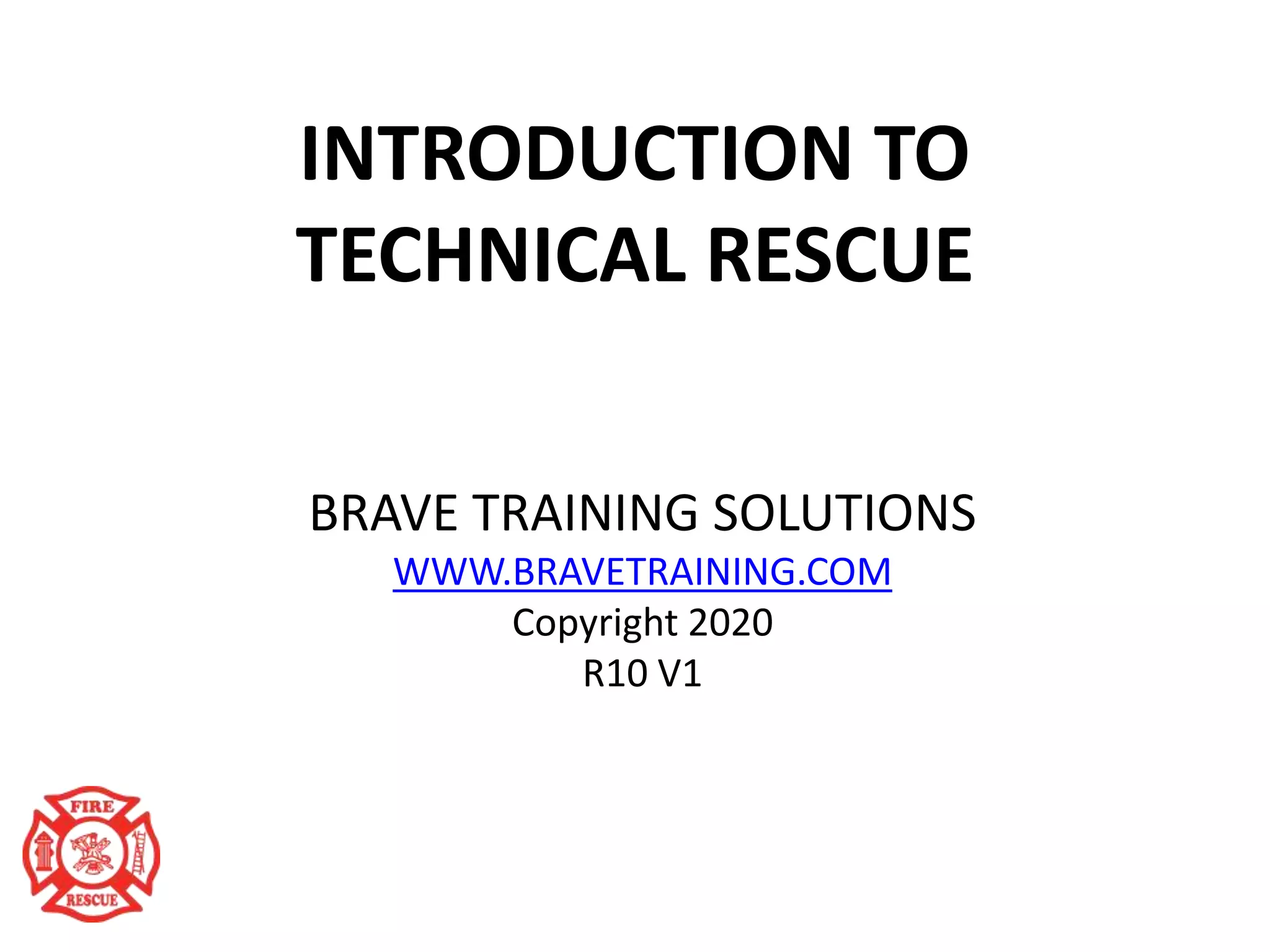 INTRODUCTION TO TECHICIAL RESCUE | PPTX