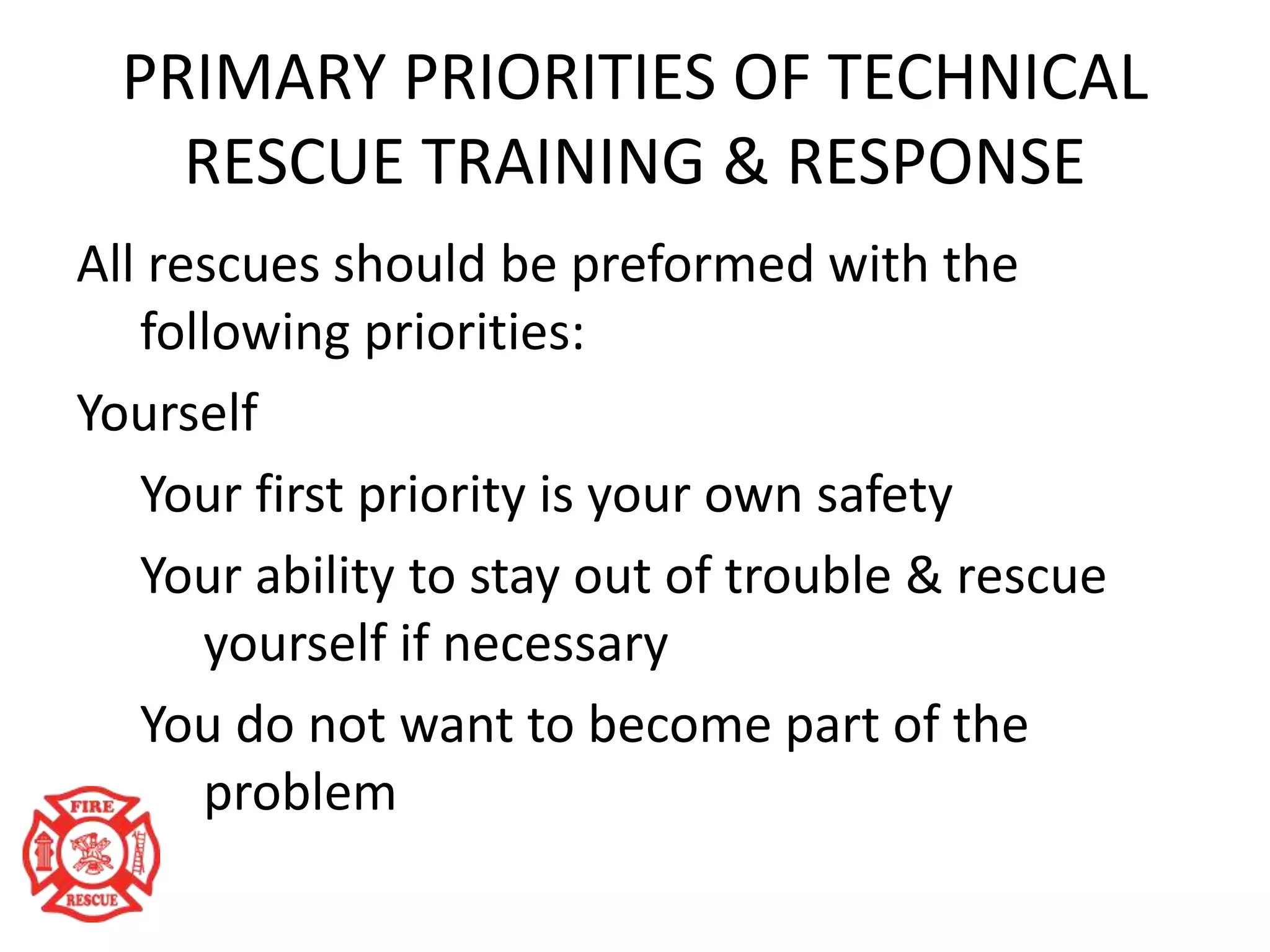 INTRODUCTION TO TECHICIAL RESCUE | PPTX