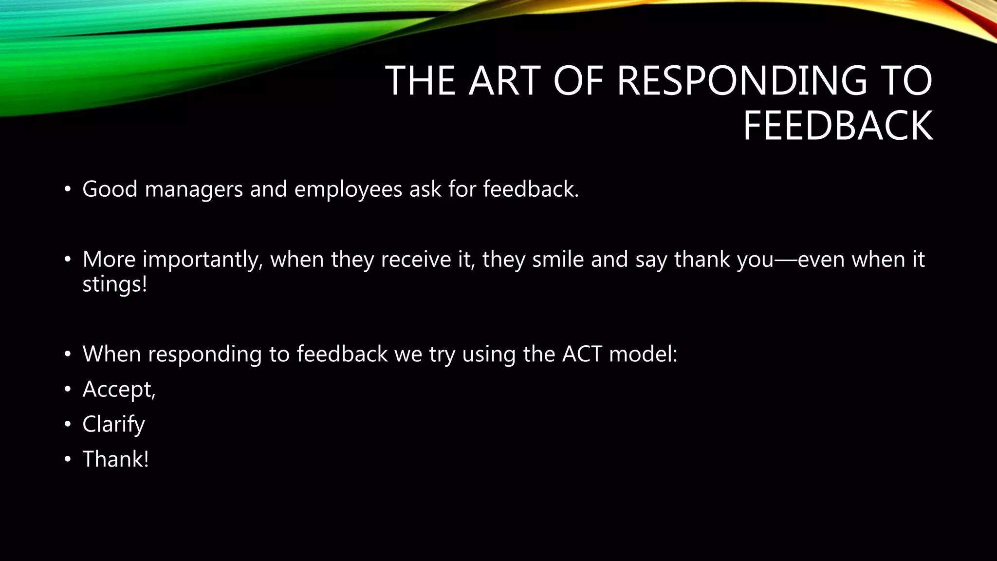The art of feedback powerpoint | PPTX
