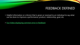 The art of feedback powerpoint | PPTX