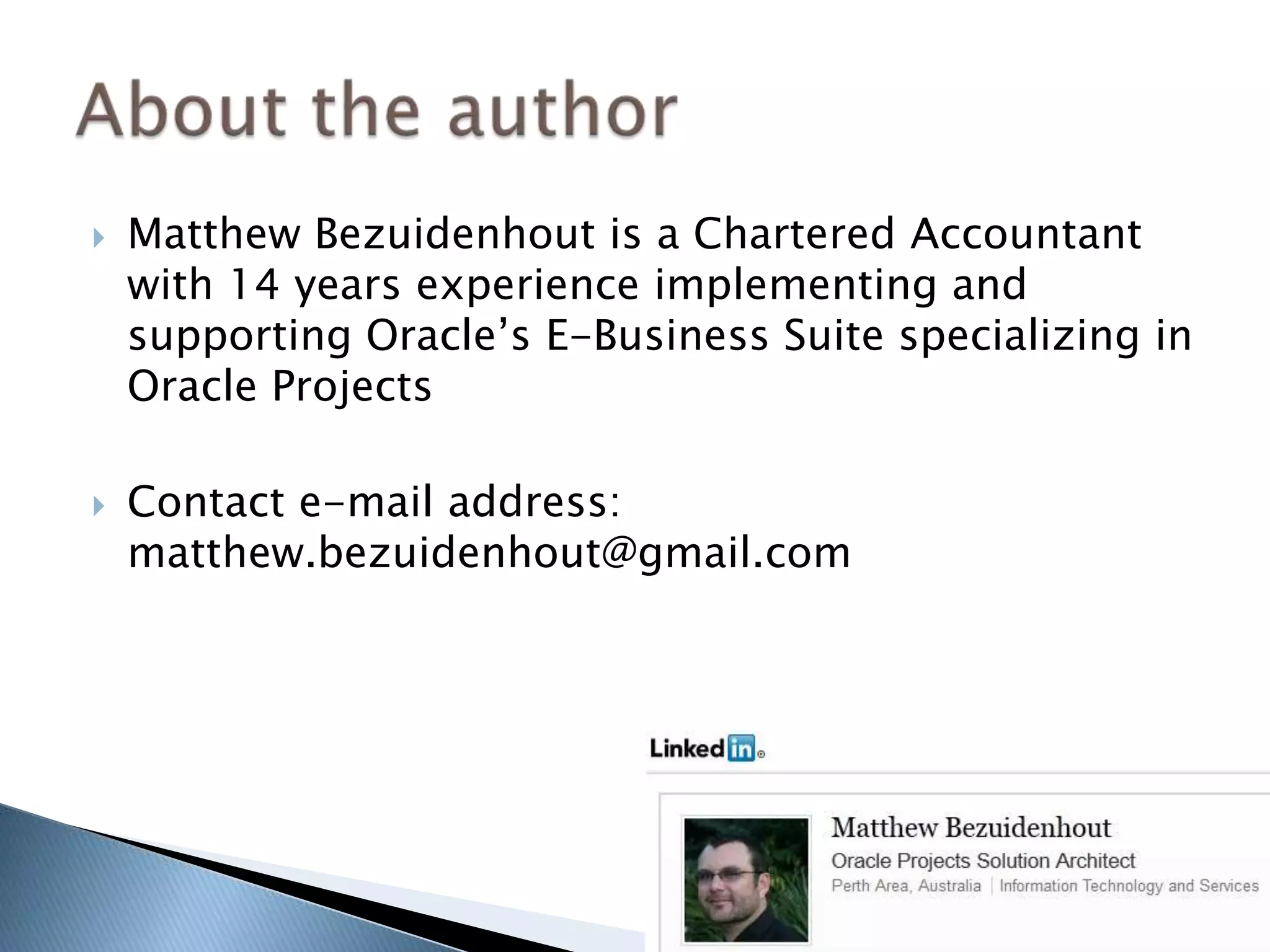 R12.2.2 oracle projects cost break down structure overview | PPTX