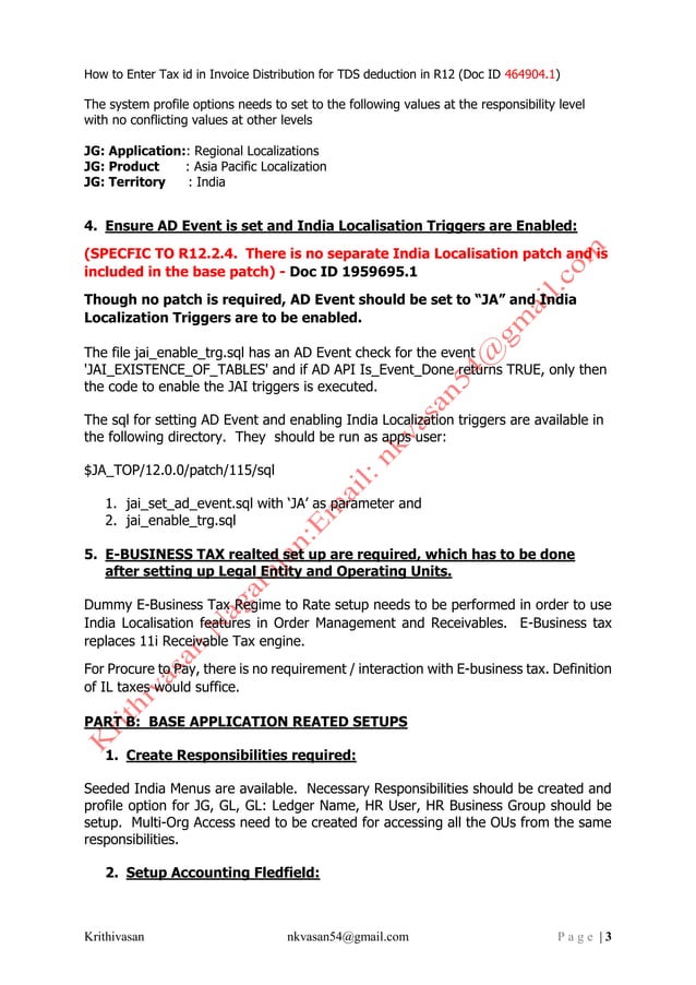 R12.2.4 india localization setup | PDF