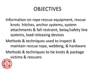 PREVIEWOFROPE RESCUE OPERATIONS POWERPOINT TRAINING PRESENTATION | PPTX