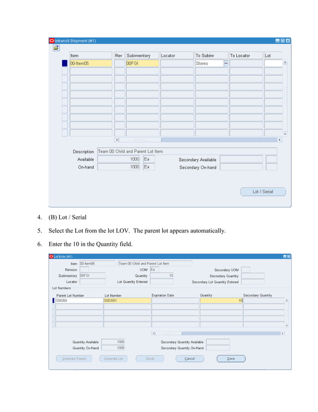 R12 subinventory transfer and inter org transfers