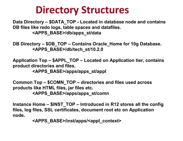 Oracle Applications R12 architecture | PPT | Operating Systems | Computer Software and Applications