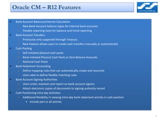 Oracle R12 Cash Management New Features | PDF