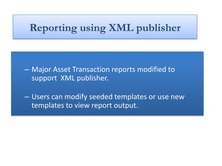 Oracle R12 Fixed Assets Changes From 11i | PDF