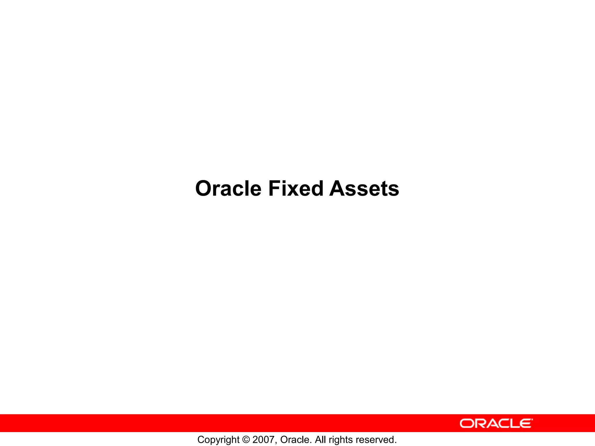 R12 fixed assets new features | PPT