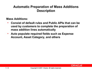R12 fixed assets new features | PPT