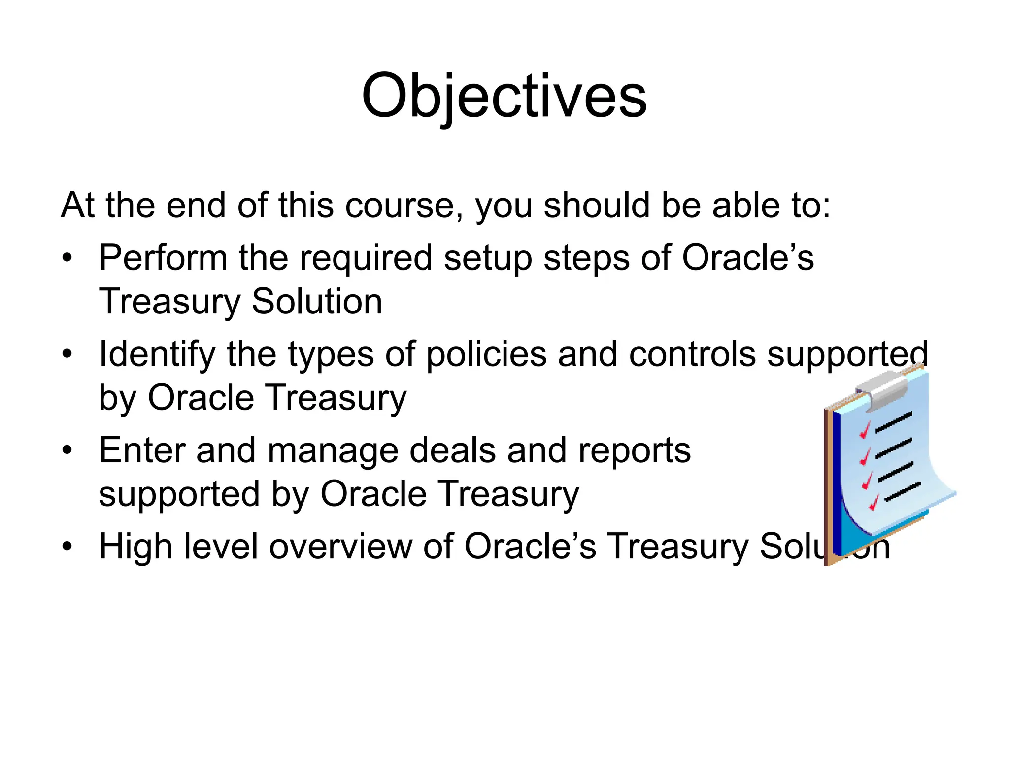 Oracle Treasury Managment Implementation | PPTX