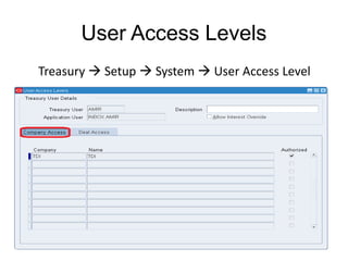 Oracle Treasury Managment Implementation | PPTX
