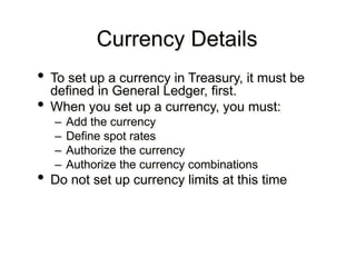 Oracle Treasury Managment Implementation | PPTX