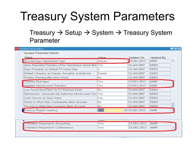 Oracle Treasury Managment Implementation | PPTX