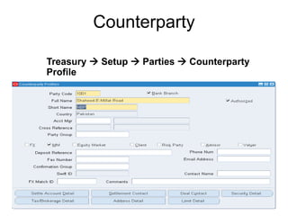Oracle Treasury Managment Implementation | PPTX