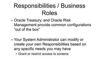 Oracle Treasury Managment Implementation | PPTX