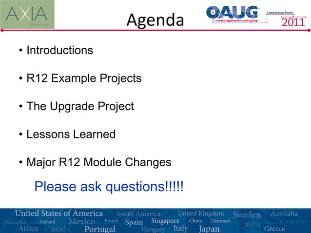 Oracle R12 Upgrade Lessons Learned | PPT Oracle R12 Upgrade Lessons Learned | PPT