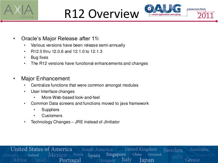 Oracle R12 Upgrade Lessons Learned Oracle R12 Upgrade Lessons Learned
