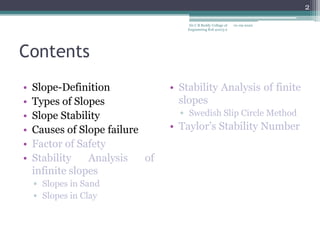 R16 41013.2 stability analysis of slopes | PPT