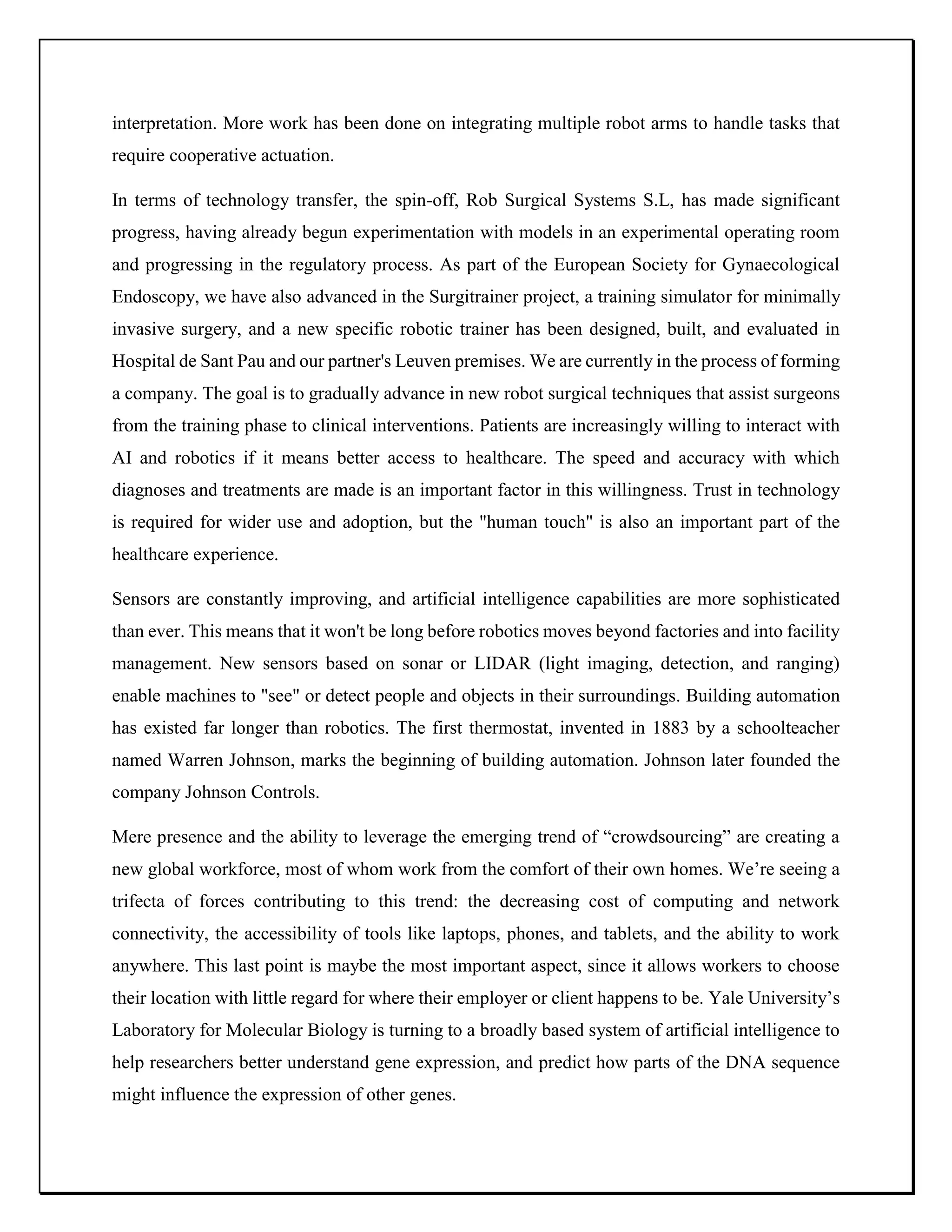 Importance of Robots in Mechatronics | DOCX