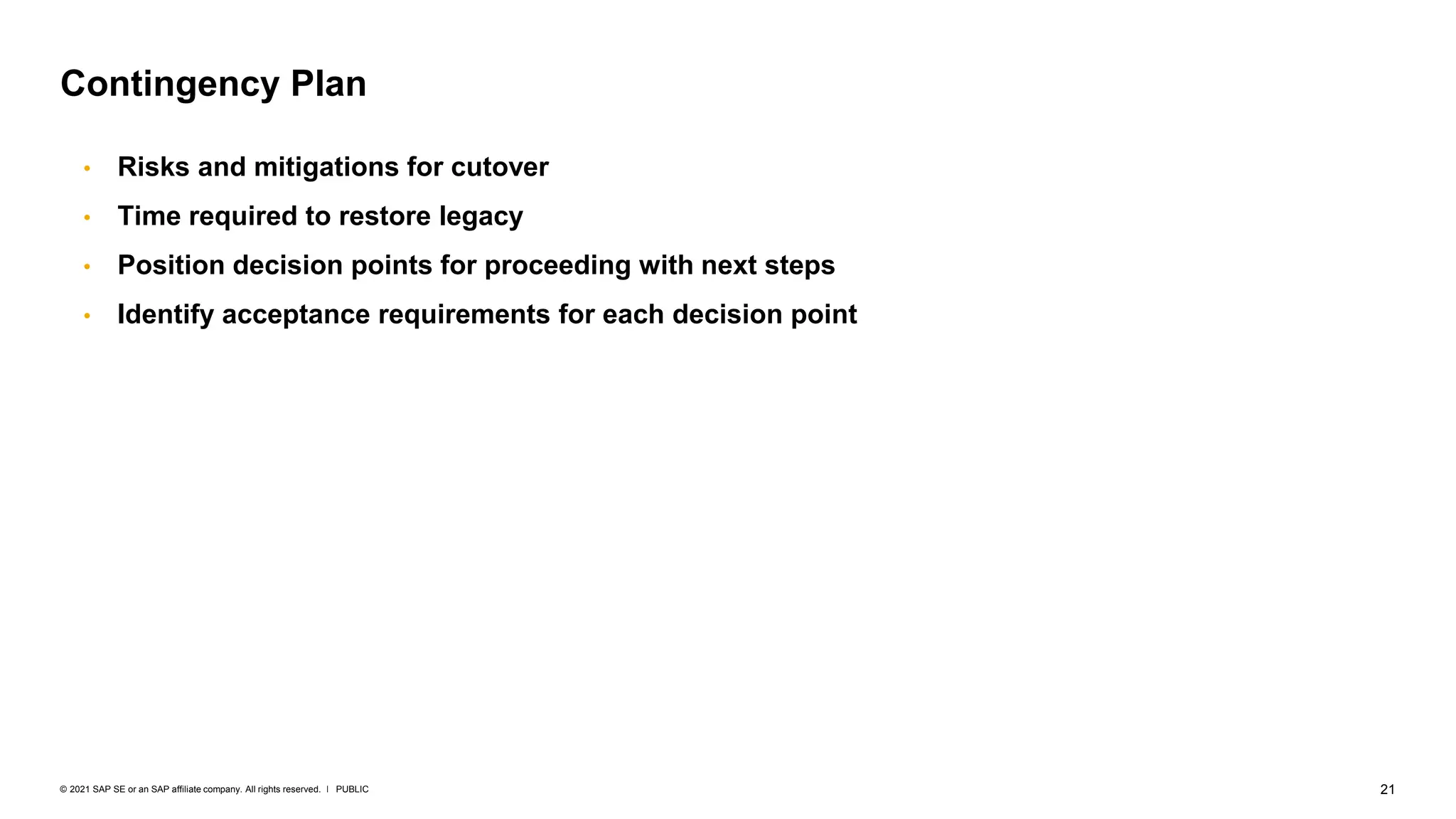 SAP Cutover Strategy with details becomes Cutover Kickoff) | PPT