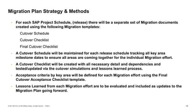 SAP Cutover Strategy with details becomes Cutover Kickoff) | PPT