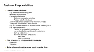 SAP Cutover Strategy with details becomes Cutover Kickoff) | PPT