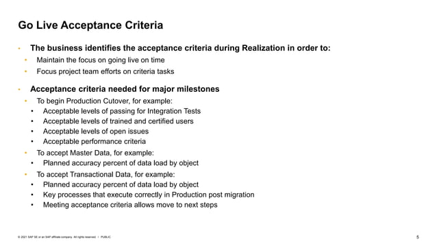 SAP Cutover Strategy with details becomes Cutover Kickoff) | PPT