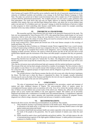 A Review on International Donor Agencies and the Control of Malaria in ...