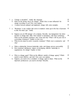 change management , answer of frequently asked question | DOCX