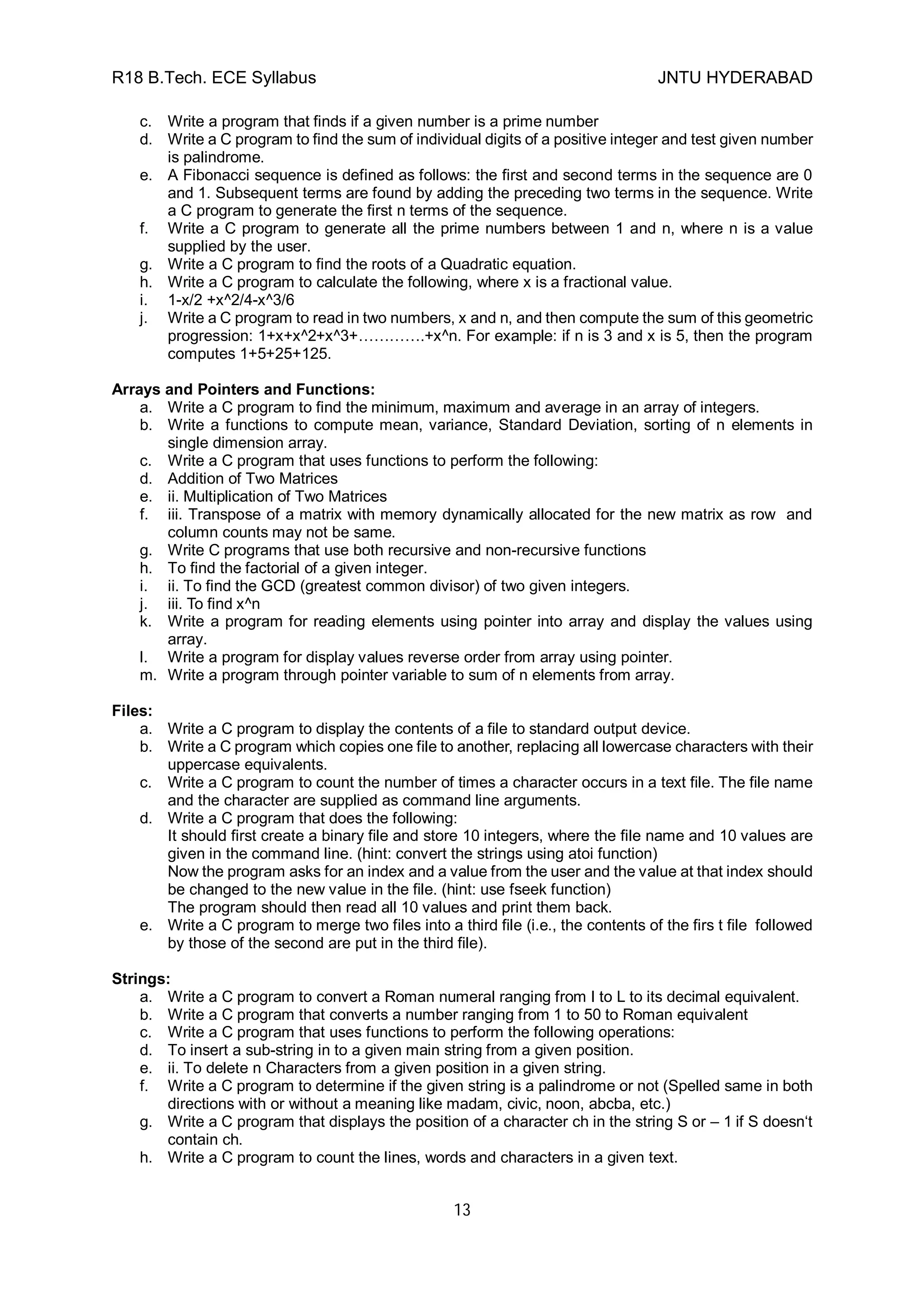 R18 b.tech.ece syllabus1 | PDF