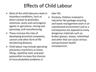 Physical and psycological impact of child labour on children | PPT