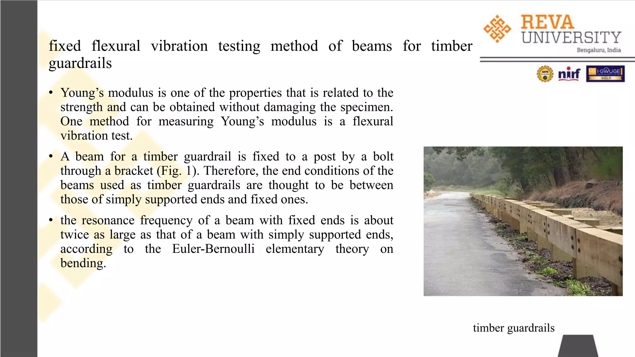 FLEXURAL VIBRATION OF FIXED SUPPORTED BEAMS | PPTX