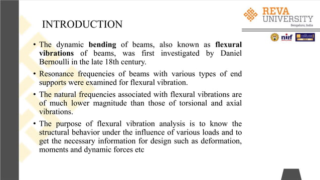 FLEXURAL VIBRATION OF FIXED SUPPORTED BEAMS | PPTX