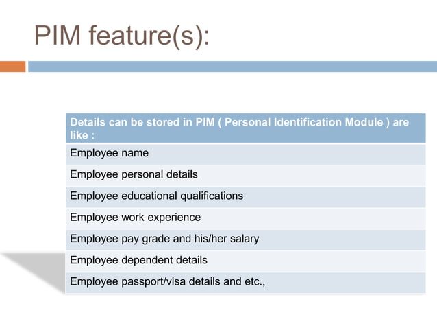 Orange hrm pim module | PPTX