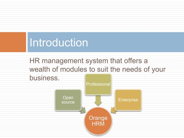 Orange hrm pim module | PPTX