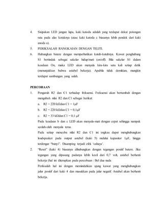 R1 dan r2 rangkaian astabel dan monostabel | DOCX
