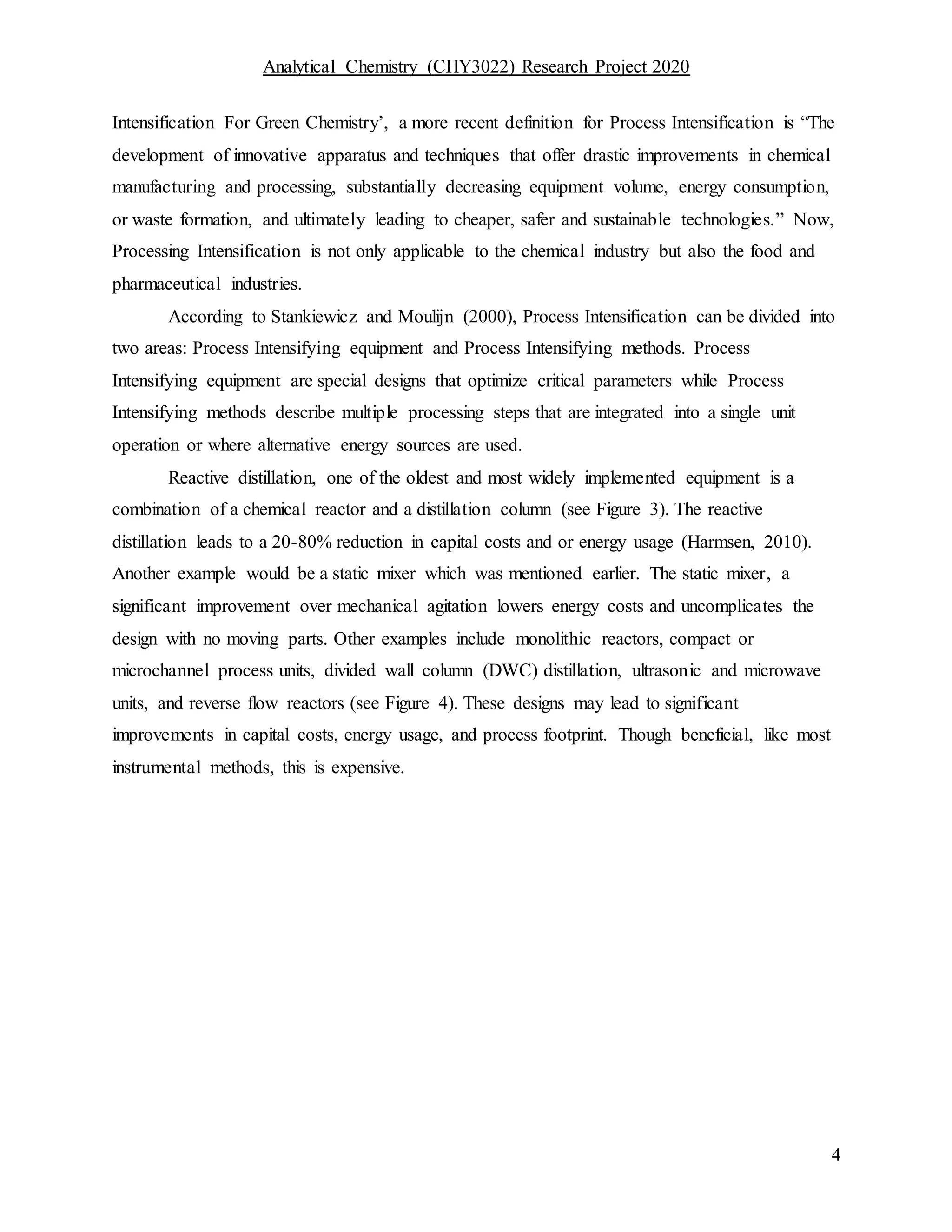 Process intensification | DOCX