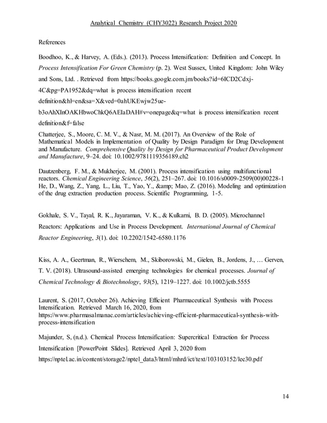 Process intensification | DOCX