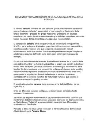R 1 SEM 1 ELEMENTOS Y CARACTERÍSTICAS DE LA NATURALEZA INTEGRAL DE LA ...