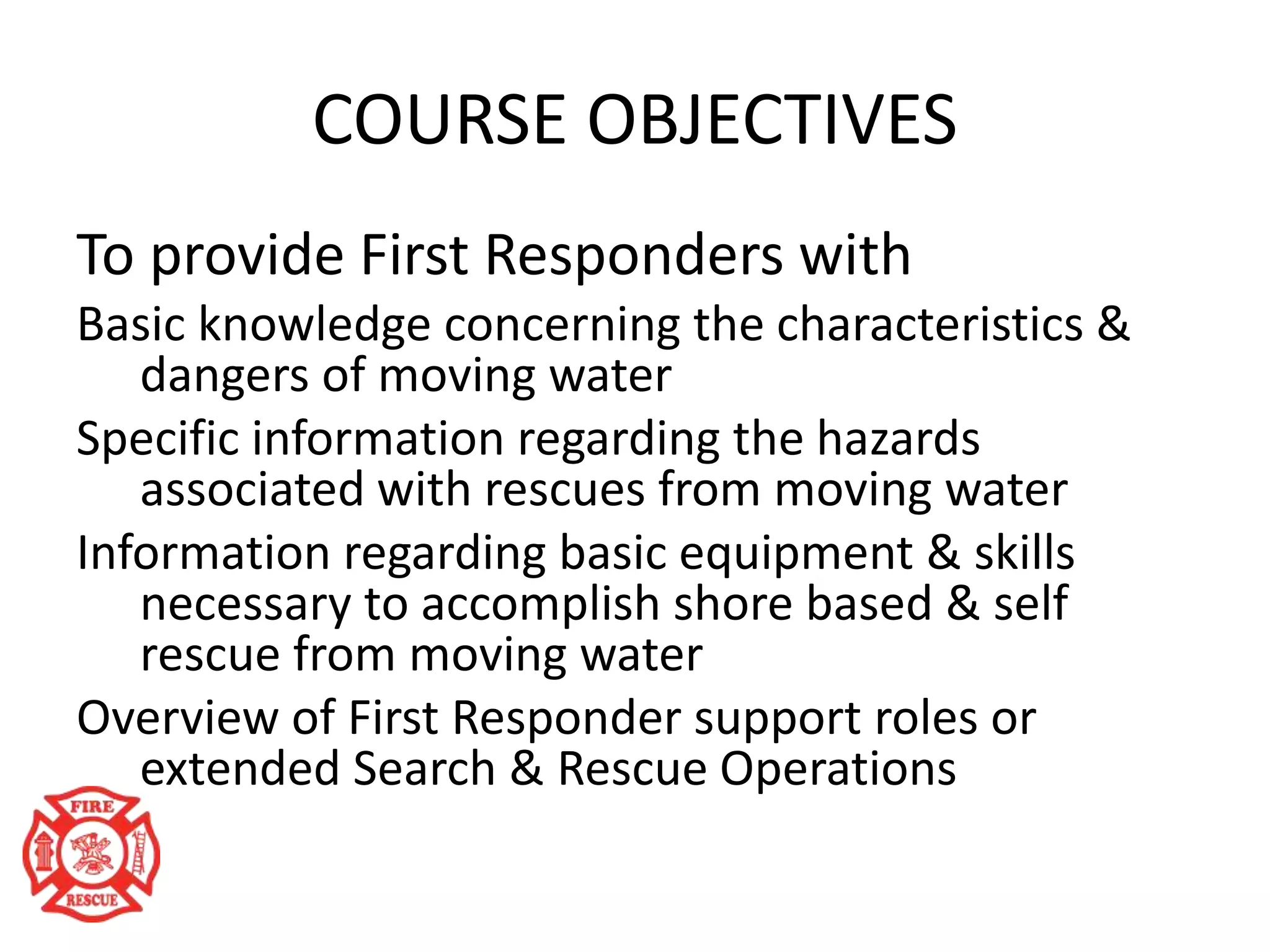 PREVIEW OF SWIFT WATER RESCUE AWARENESS PPT PRESENTATION | PPTX