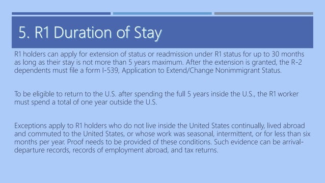 R1 visa application guide US | PPT