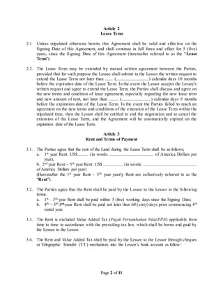 Form of Lease Agreement (Purchase this doc, Text: 08118887270 (Whatsapp ...