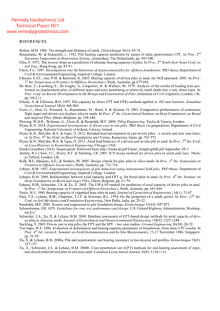 "Driven Cast-In-Situ Piles in Granular Soil: Applicability of CPT ...